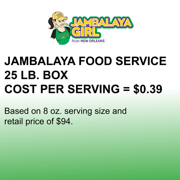 Food Service Jambalaya Seasoned Rice Blend, 25 lb. box – Jambalaya Girl